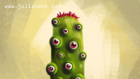 Mutant cucumber - Julia Sanz Illustration